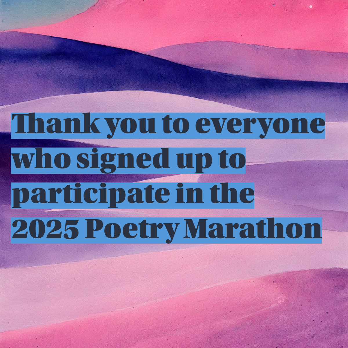 The Poetry Marathon – 24 Poems ~ 24 Hours